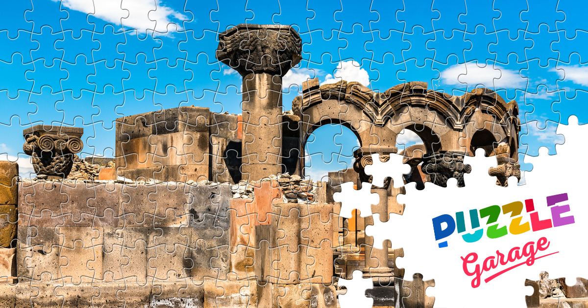 Ruins of the Zvartnots temple Jigsaw Puzzle (Countries, Armenia ...