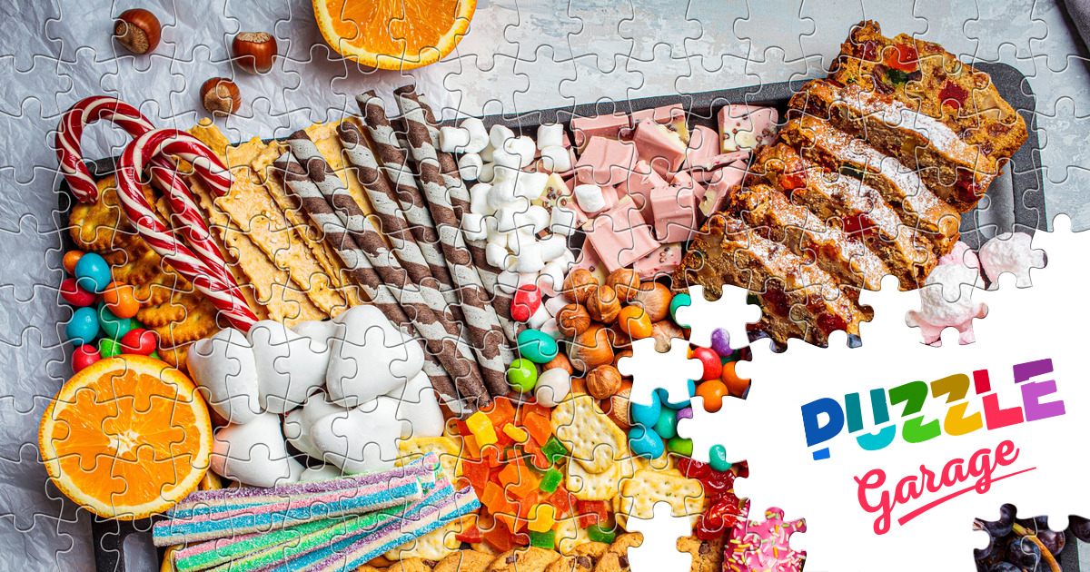 Sweets on a tray Jigsaw Puzzle (Home, Food) | Puzzle Garage
