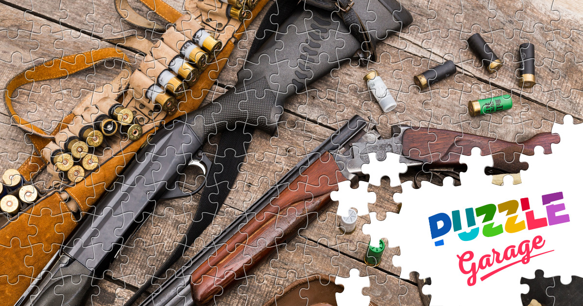 Hunting rifles and equipment Jigsaw Puzzle (Stuff, Weapons) | Puzzle Garage