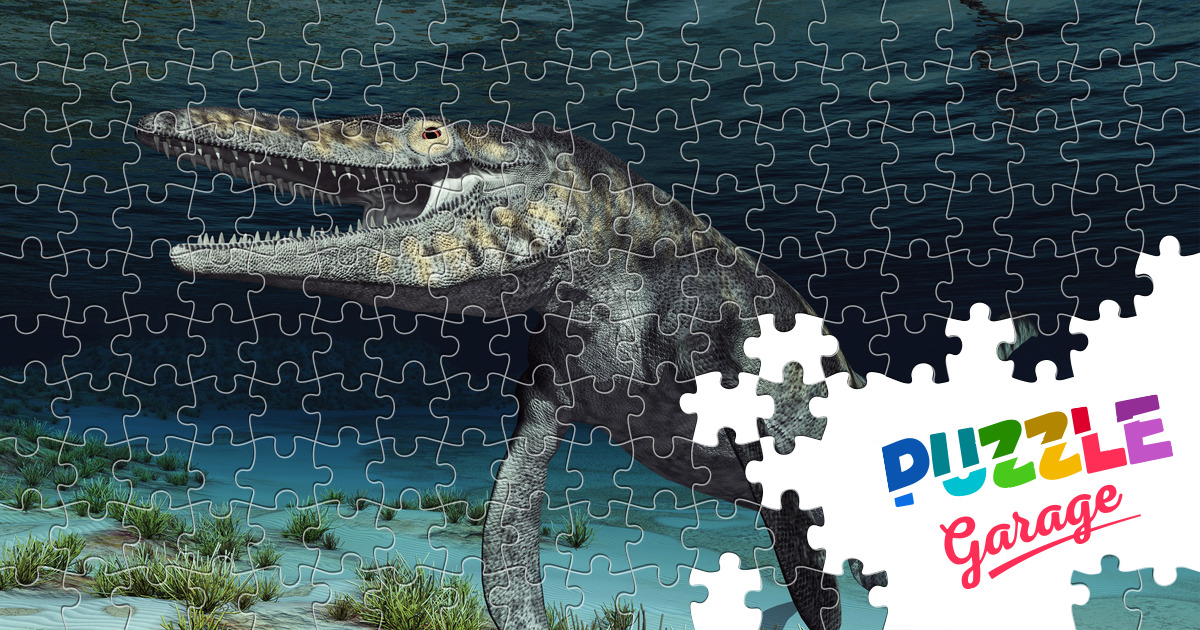 Mosasaurus at the bottom of the river Jigsaw Puzzle (Animals ...