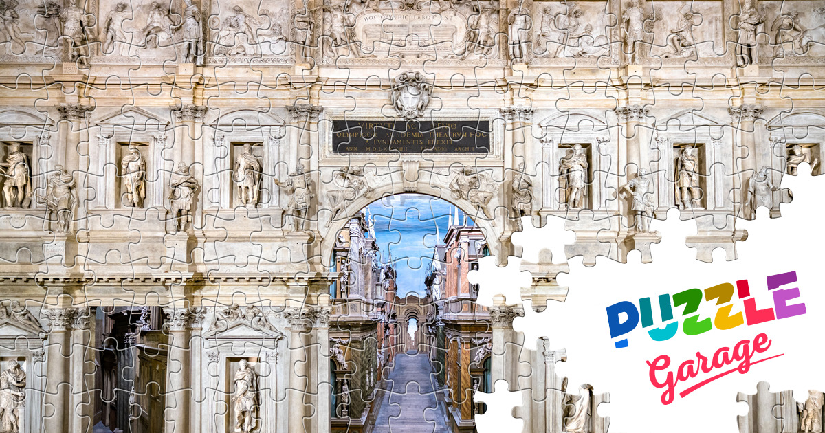 Stage of the Teatro Olimpico Jigsaw Puzzle (Countries, Italy) | Puzzle ...