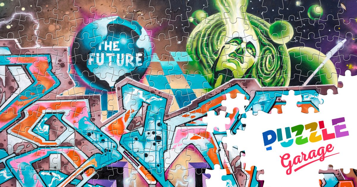 Modern graffiti on the wall Jigsaw Puzzle (Art, Graffiti) | Puzzle Garage