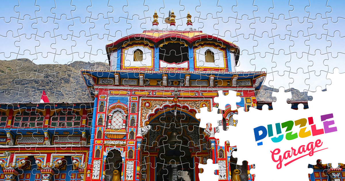 Temple of Badrinath Jigsaw Puzzle (Architecture, Temples) | Puzzle Garage