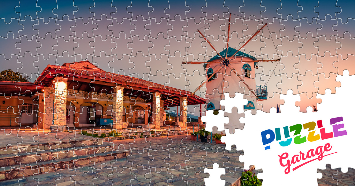 Windmill on the island of Zakynthos Jigsaw Puzzle (Countries, Greece ...