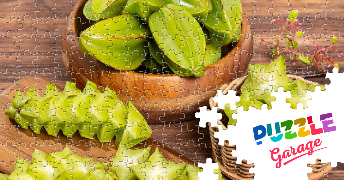 Green carambola Jigsaw Puzzle (Plants, Fruits) | Puzzle Garage