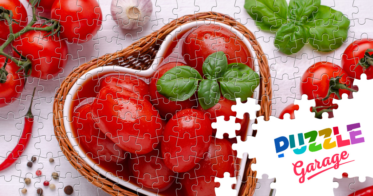 Canned and fresh tomatoes Jigsaw Puzzle (Plants, Vegetables) | Puzzle Garage