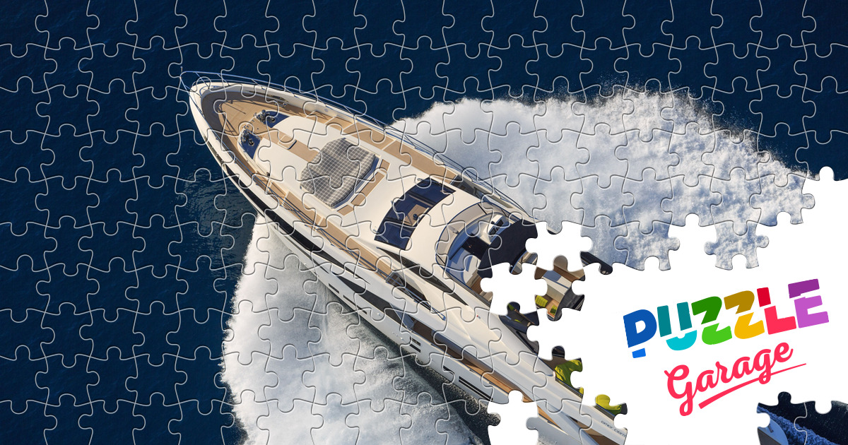 Top view of the yacht Jigsaw Puzzle (Technics, Ships) | Puzzle Garage