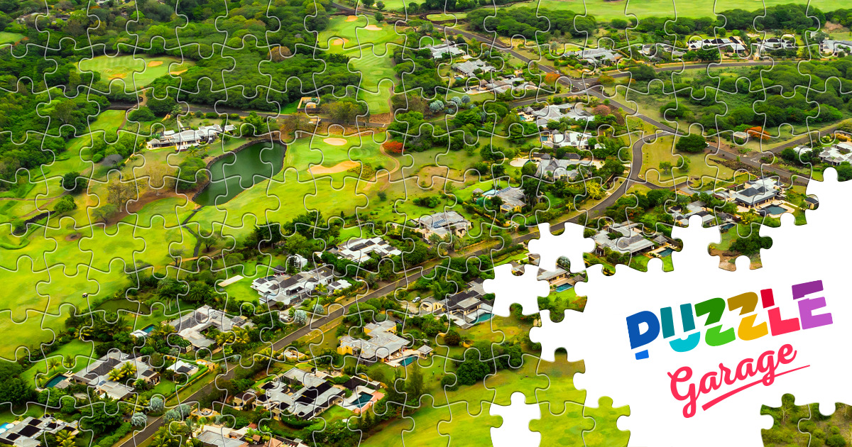 Aerial view of the island of Mauritius Jigsaw Puzzle (Other, Aerial ...