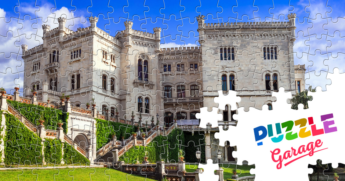 Romantic Miramare Castle Jigsaw Puzzle (Countries, Italy) | Puzzle Garage