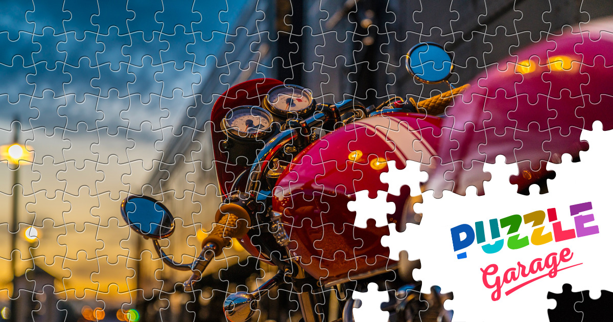 Red motorcycle Jigsaw Puzzle (Technics, Moto) | Puzzle Garage
