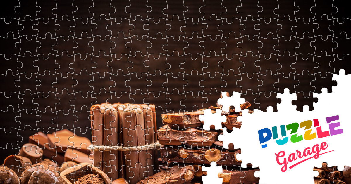 Milk chocolate with nuts Jigsaw Puzzle (Home, Food) | Puzzle Garage