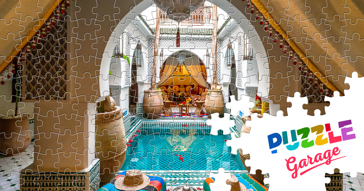 Moroccan riad Jigsaw Puzzle (Countries, Morocco) | Puzzle Garage