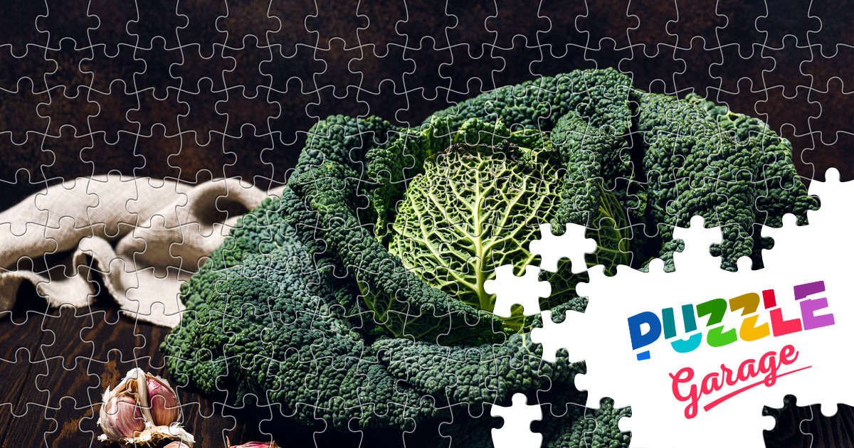 Savoy cabbage on the table Jigsaw Puzzle (Plants, Vegetables) | Puzzle ...
