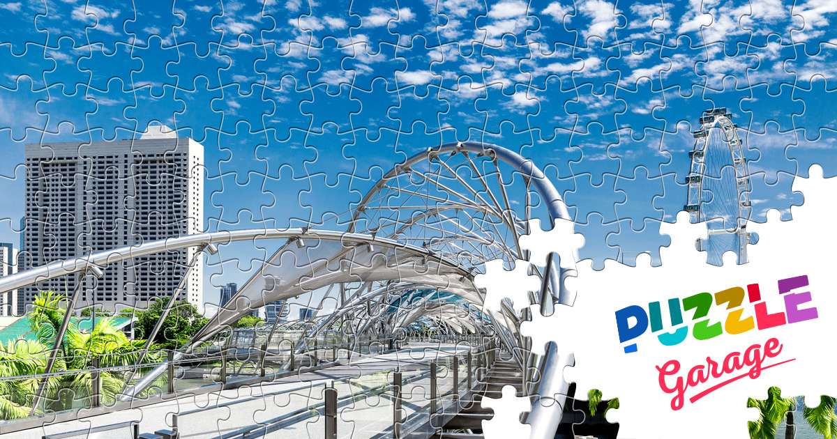 Helix Bridge Jigsaw Puzzle (Countries, Singapore) | Puzzle Garage