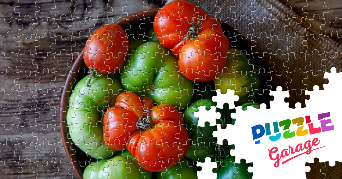 Red and green tomatoes Jigsaw Puzzle (Plants, Vegetables) | Puzzle Garage