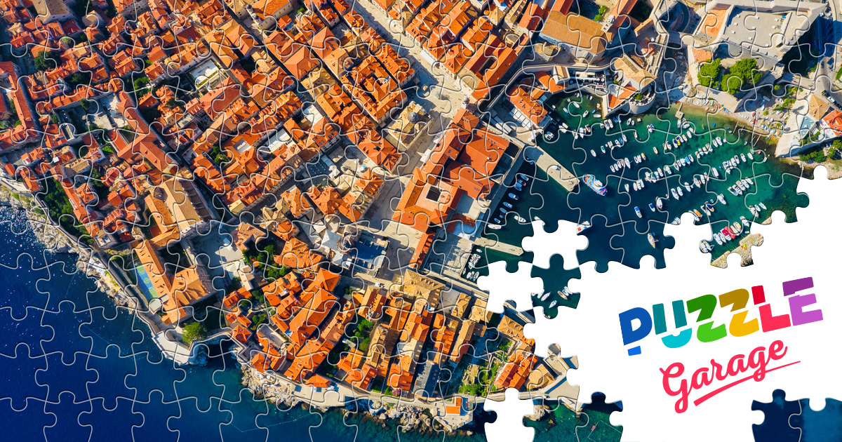 Aerial view of Dubrovnik Jigsaw Puzzle (Countries, Croatia) | Puzzle Garage
