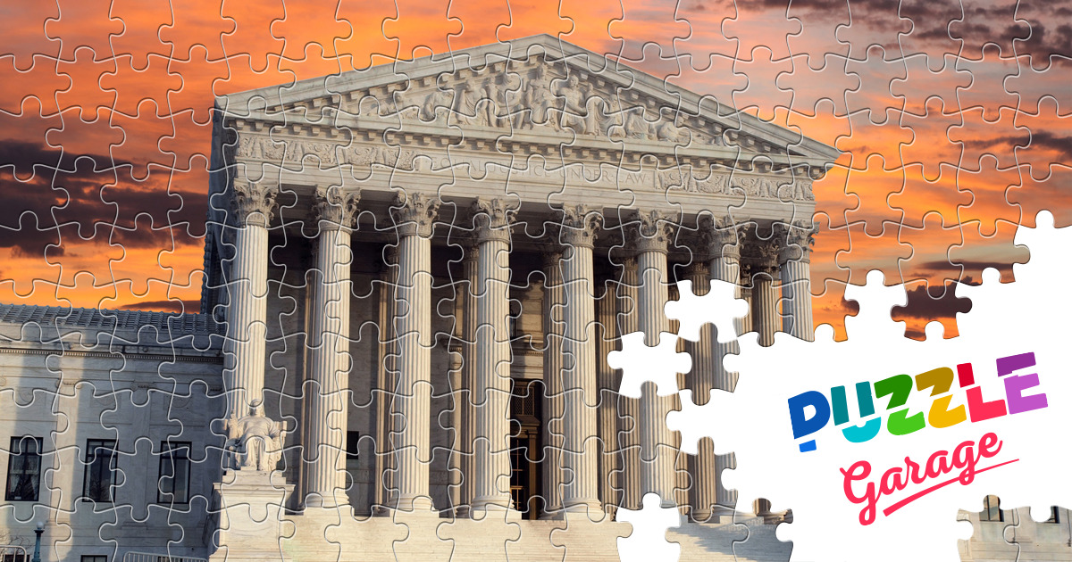U.S. Supreme Court building at dusk Jigsaw Puzzle (Countries, USA ...