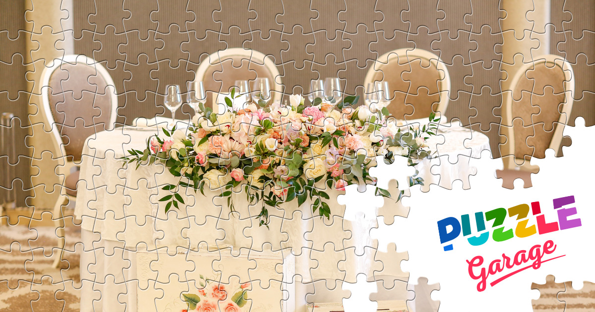 Wedding set table Jigsaw Puzzle (Holidays, Wedding) | Puzzle Garage