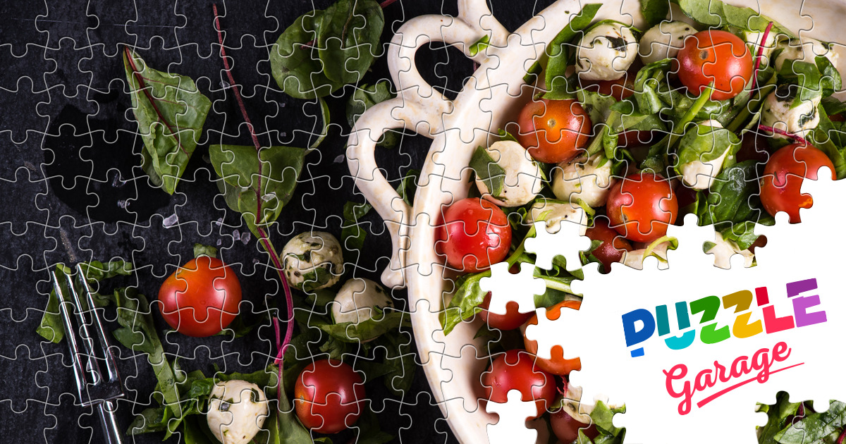 Tomato and mozzarella salad Jigsaw Puzzle (Home, Food) | Puzzle Garage
