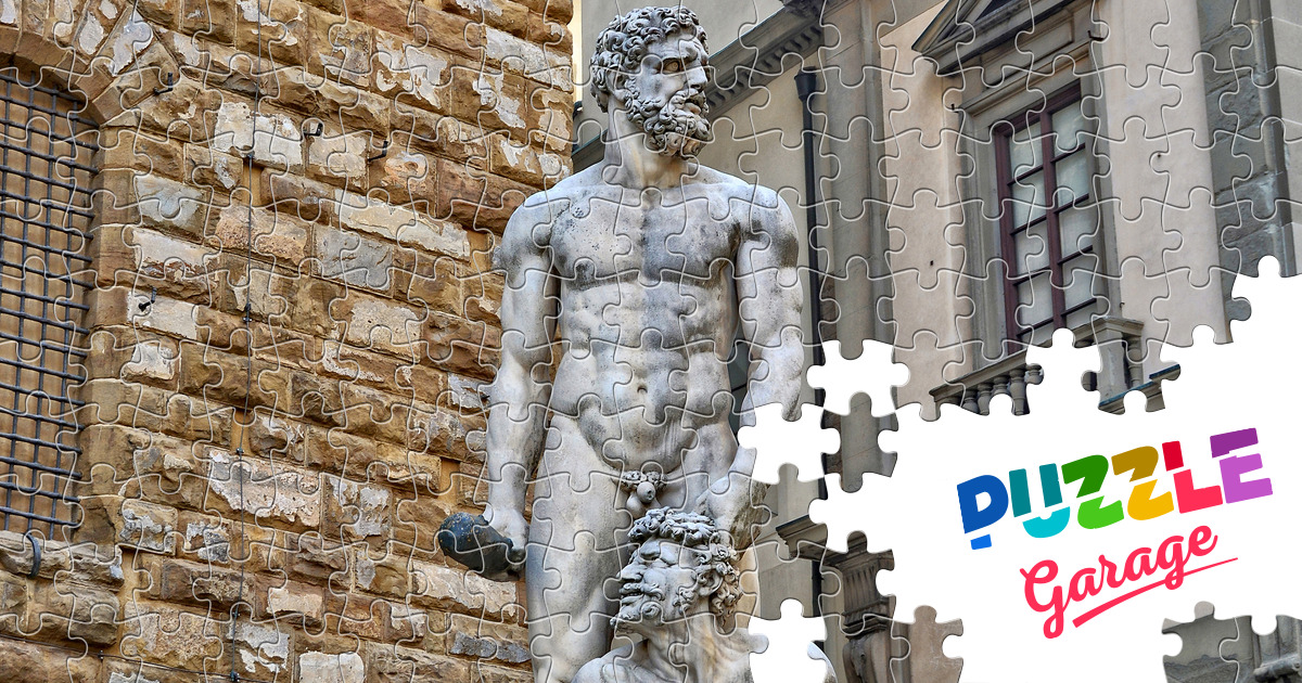 Sculpture "Hercules and Cacus" in Florence Jigsaw Puzzle (Countries ...
