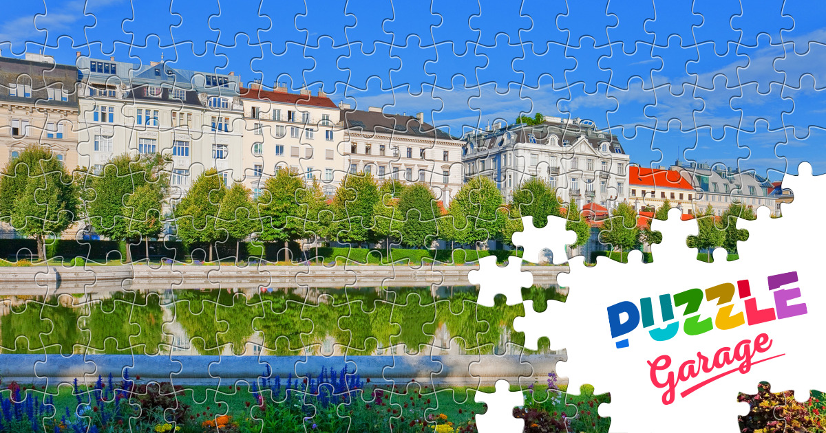 Danube Canal in Vienna Jigsaw Puzzle (Countries, Austria) | Puzzle Garage