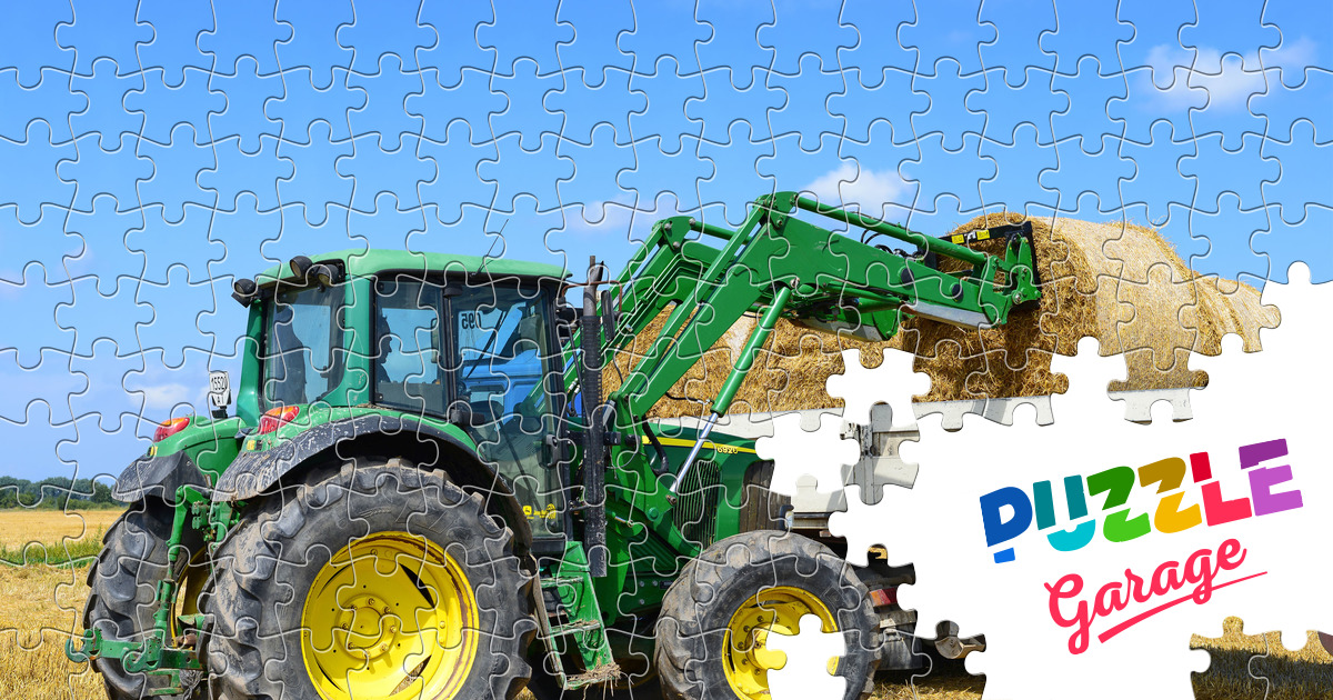 Tractor in the field loads straw Jigsaw Puzzle (Technics, Special ...
