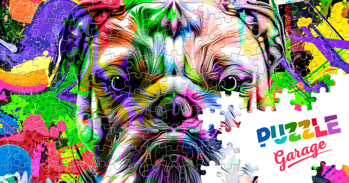 Colorful graffiti with bulldog Jigsaw Puzzle (Art, Graffiti) | Puzzle ...