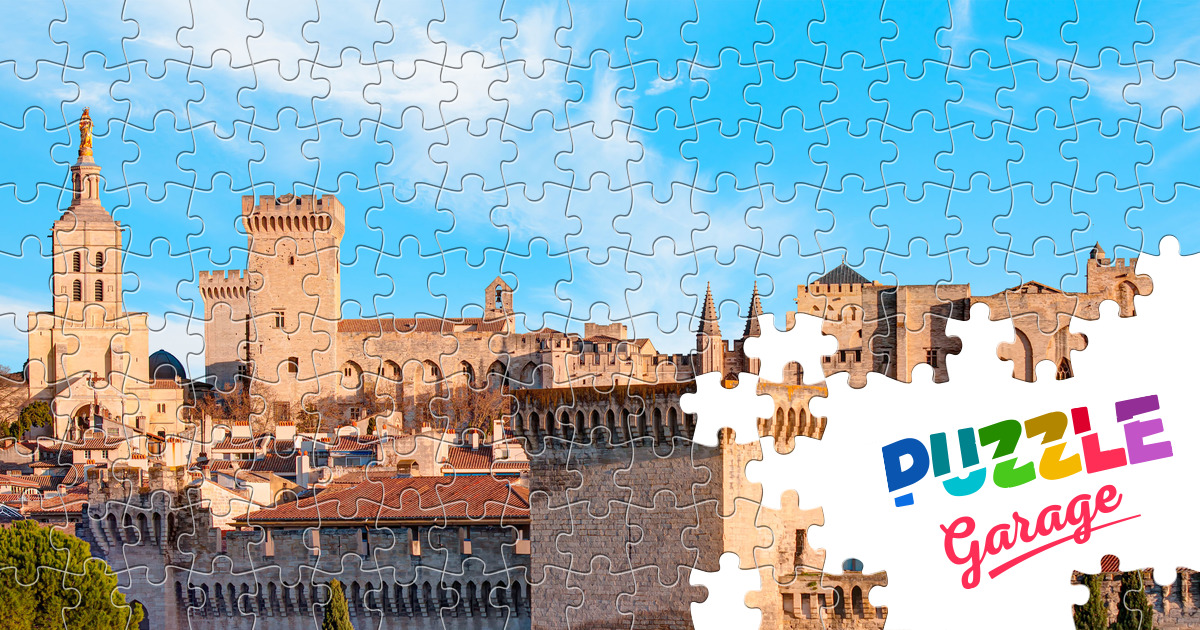 View of the Papal Palace in Avignon Jigsaw Puzzle (Countries, France ...