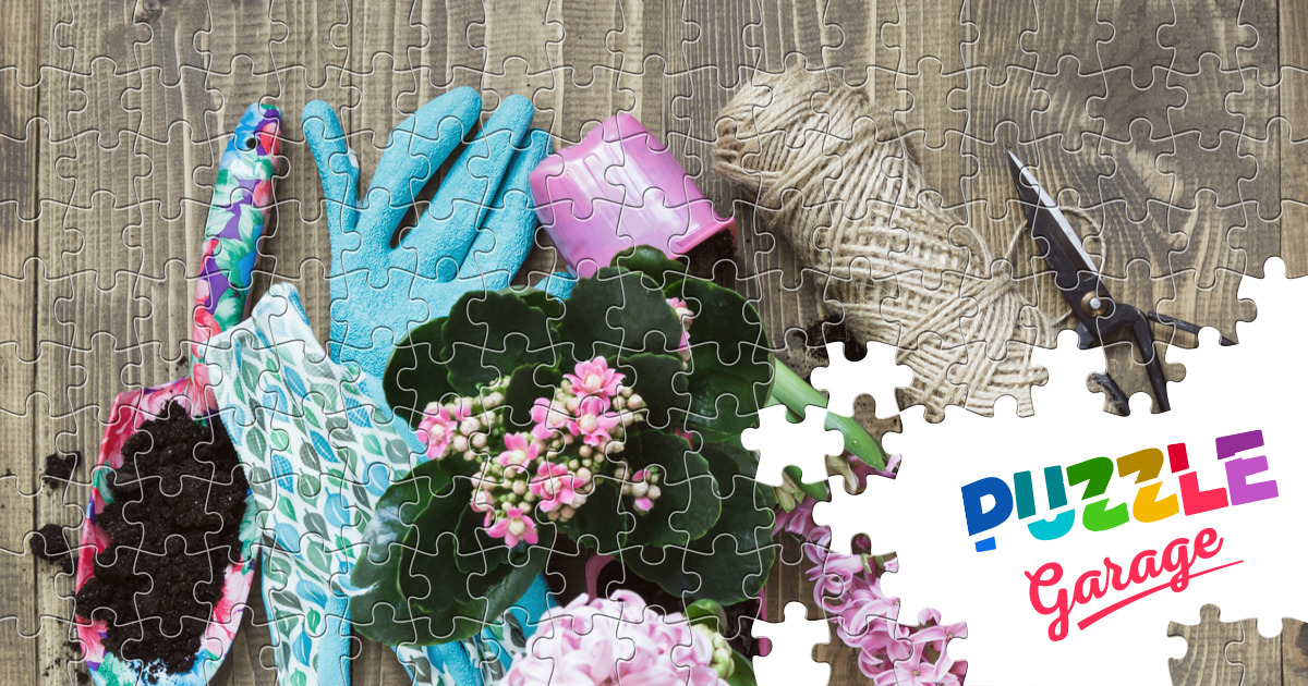 Gardening tools and flowers Jigsaw Puzzle (Stuff, Tools) | Puzzle Garage