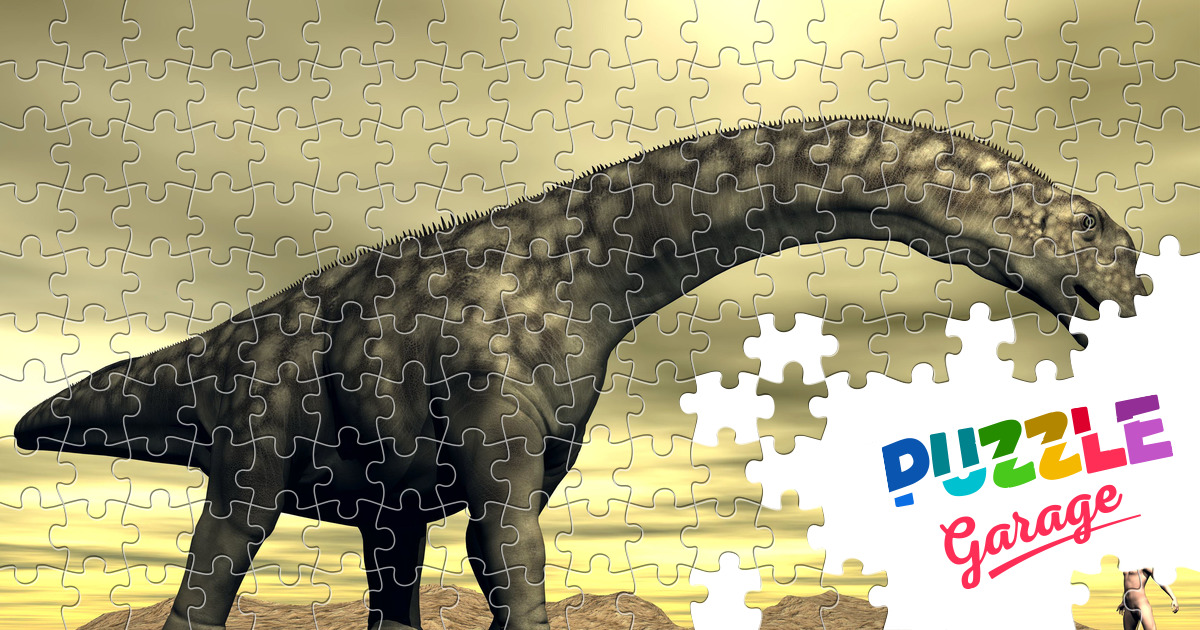 Argentinosaurus in the desert Jigsaw Puzzle (Animals, Prehistoric ...