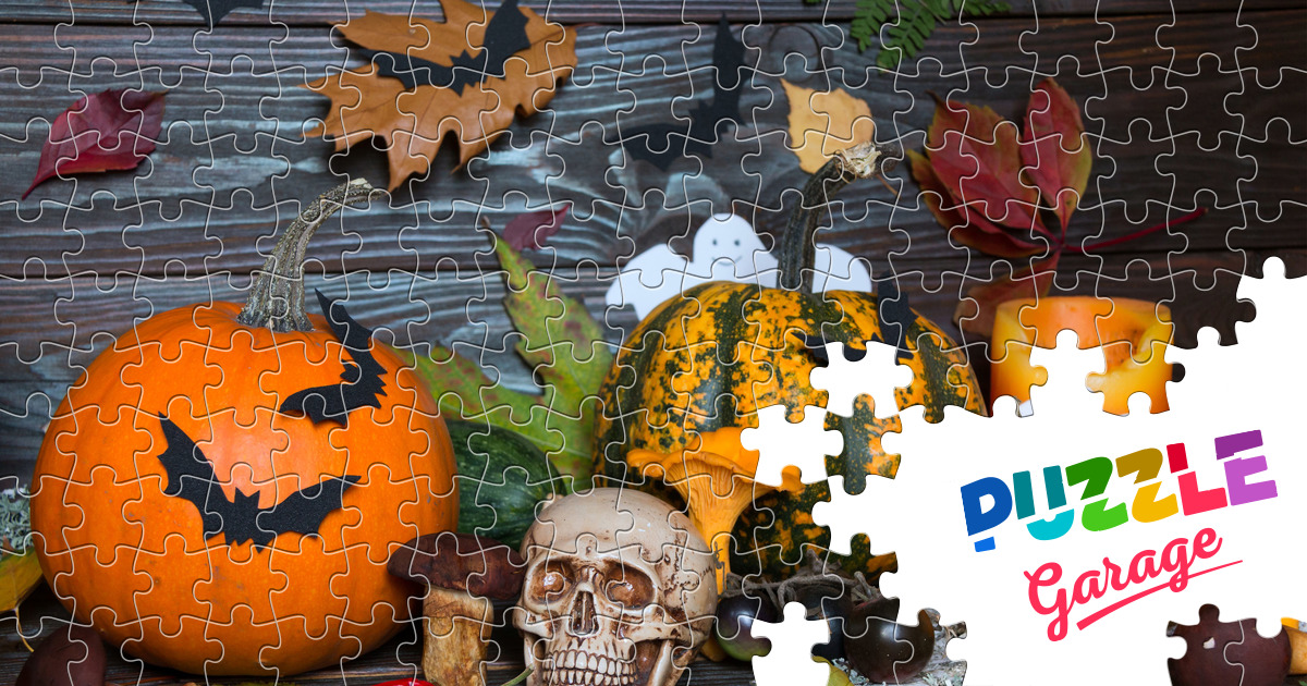 Halloween pumpkin composition Jigsaw Puzzle (Holidays, Halloween ...