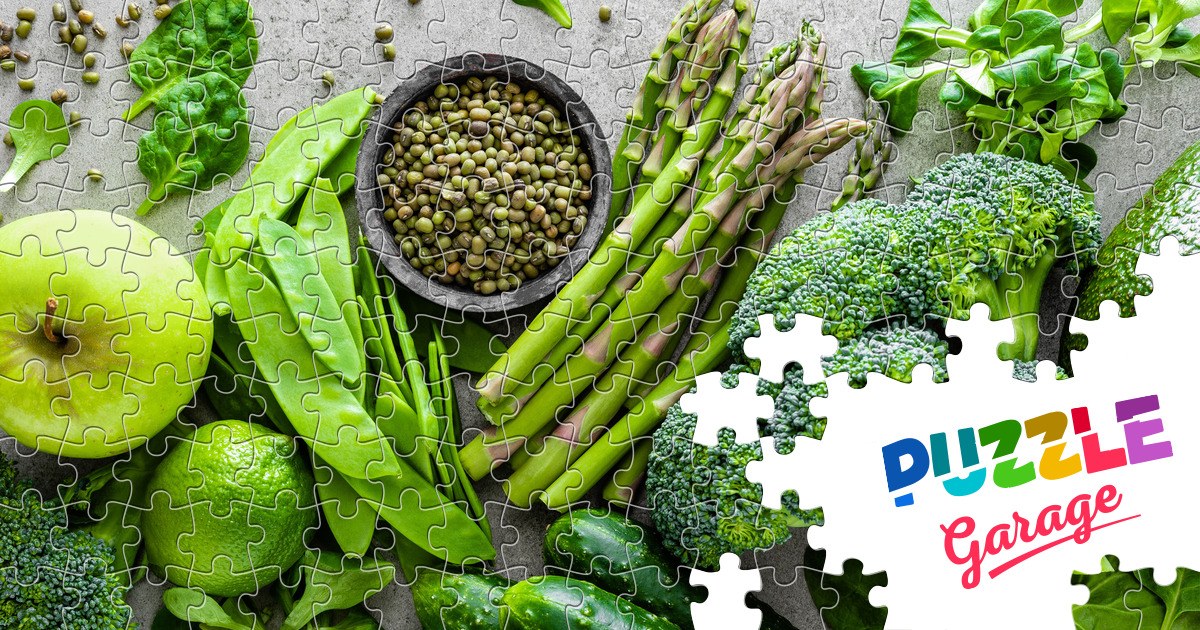 Green vegetables and fruits Jigsaw Puzzle (Plants, Vegetables) | Puzzle ...