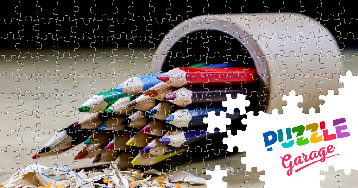 Pencils on a wooden table Jigsaw Puzzle (Stuff, Tools) | Puzzle Garage