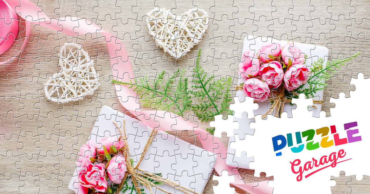 Boxes with flowers and hearts Jigsaw Puzzle (Holidays, Valentine's Day ...