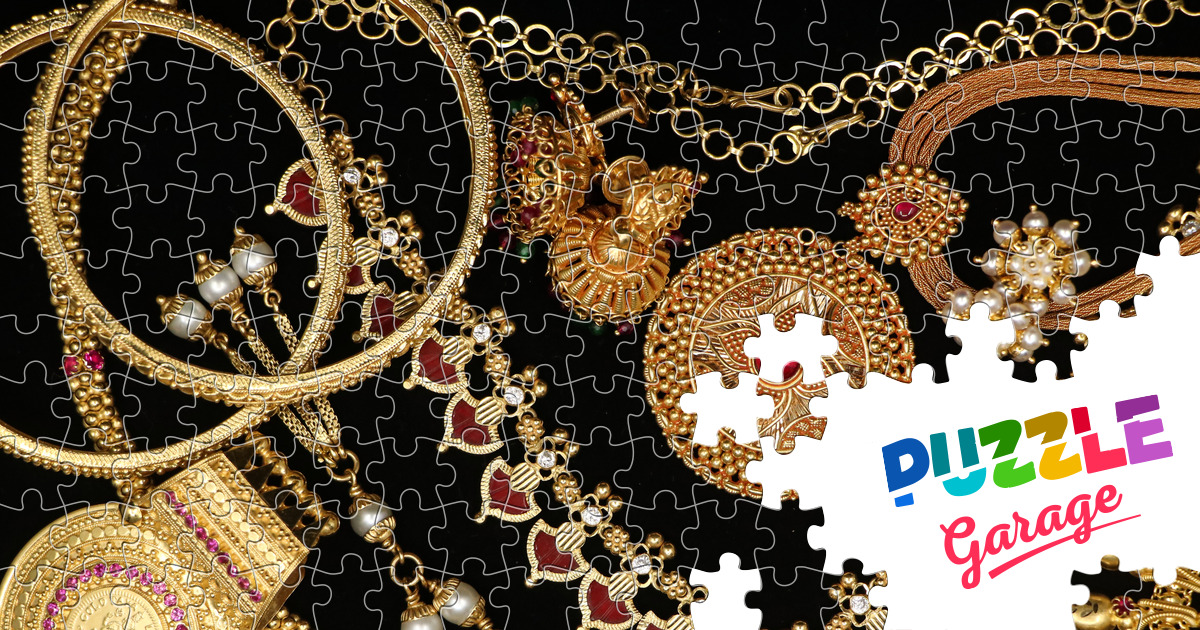Antique gold jewelry Jigsaw Puzzle (History, Antique) | Puzzle Garage