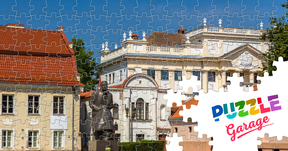 Monument to Maironis in Kaunas Jigsaw Puzzle (Countries, Lithuania ...