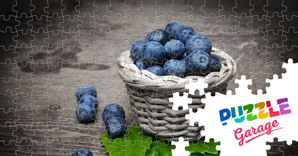 Blueberries in a basket Jigsaw Puzzle (Plants, Berries) | Puzzle Garage