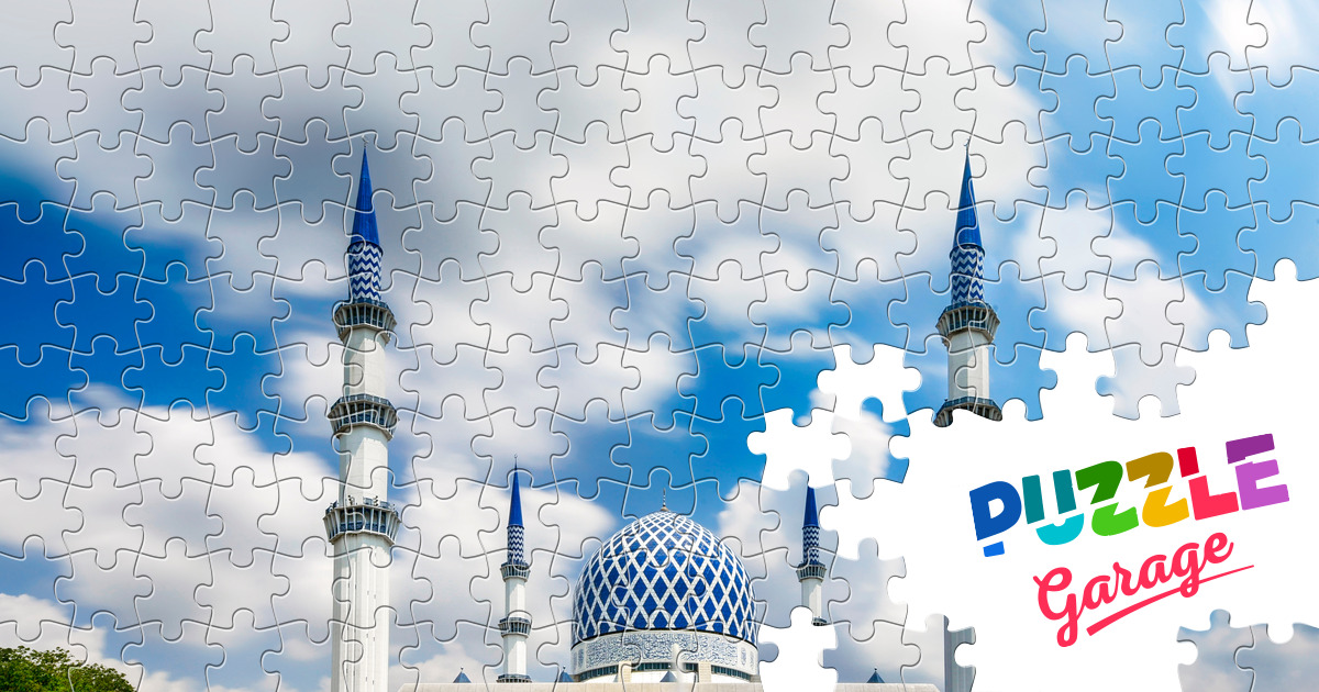 Sultan Salahuddin Abdul Aziz Mosque in Shah Alam Jigsaw Puzzle ...