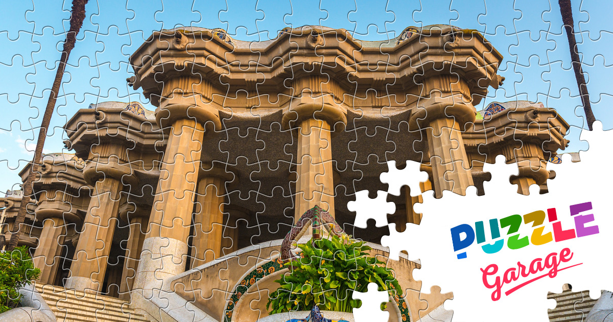 Grand staircase in Park Güell Jigsaw Puzzle (Countries, Spain) | Puzzle ...