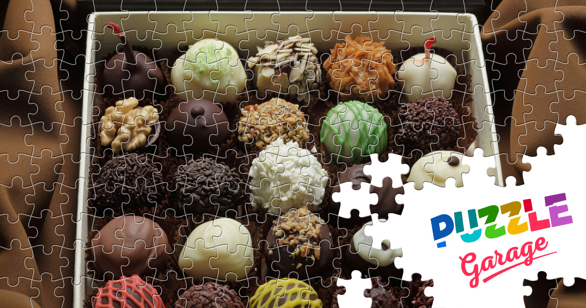 Chocolate candies in a box Jigsaw Puzzle (Home, Food) | Puzzle Garage