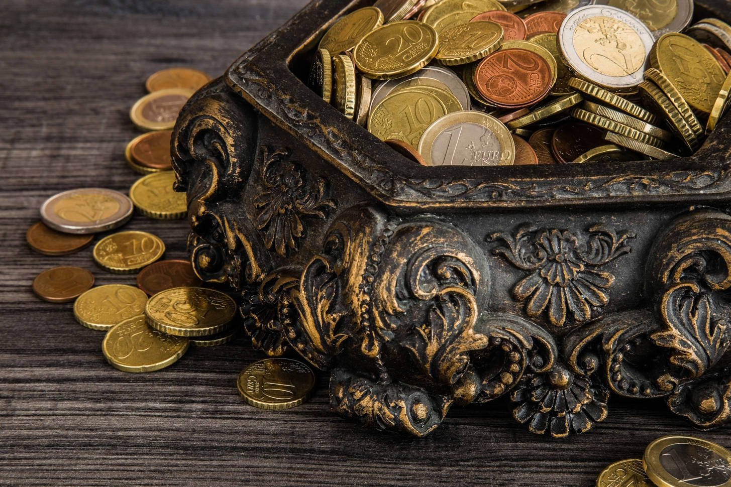 Box with coins Jigsaw Puzzle (Other, Money) | Puzzle Garage