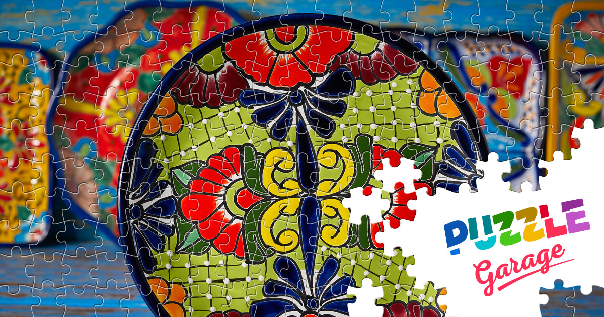 Mexican ceramic plate Jigsaw Puzzle (Countries, Mexico) | Puzzle Garage