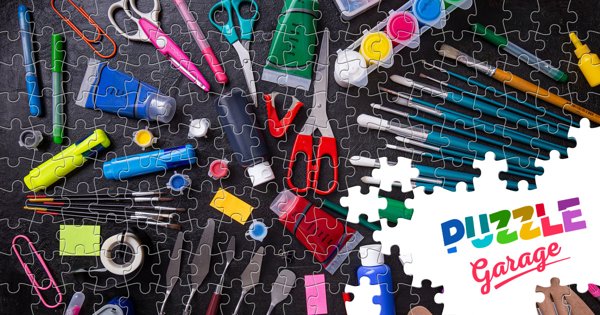 Stationery on the table Jigsaw Puzzle (Stuff, Tools) | Puzzle Garage