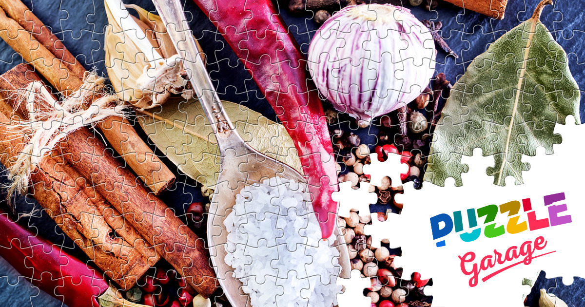 Spices and herbs close up Jigsaw Puzzle (Home, Food) | Puzzle Garage