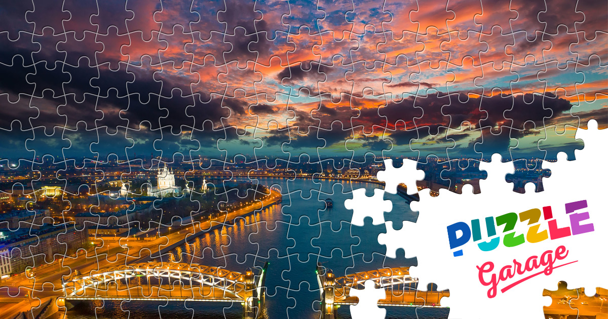View of the evening St. Petersburg Jigsaw Puzzle (Countries, Russia ...