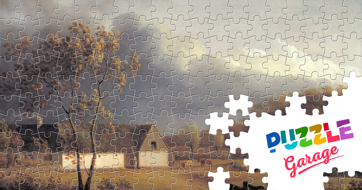 Jens Juel: "A storm is brewing behind a farmhouse in Zealand" Jigsaw ...