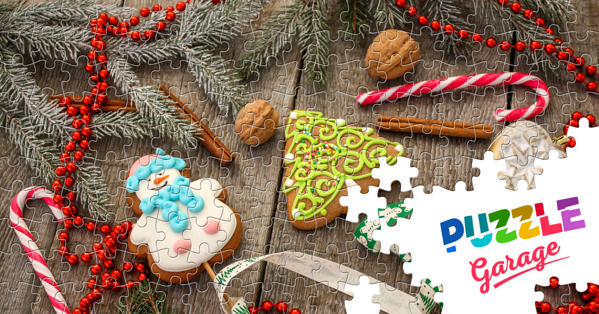 Christmas gingerbread and lollipops Jigsaw Puzzle (Holidays, New Year ...