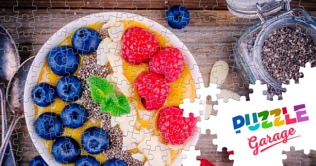 Smoothie with raspberries and blueberries Jigsaw Puzzle (Home, Food ...