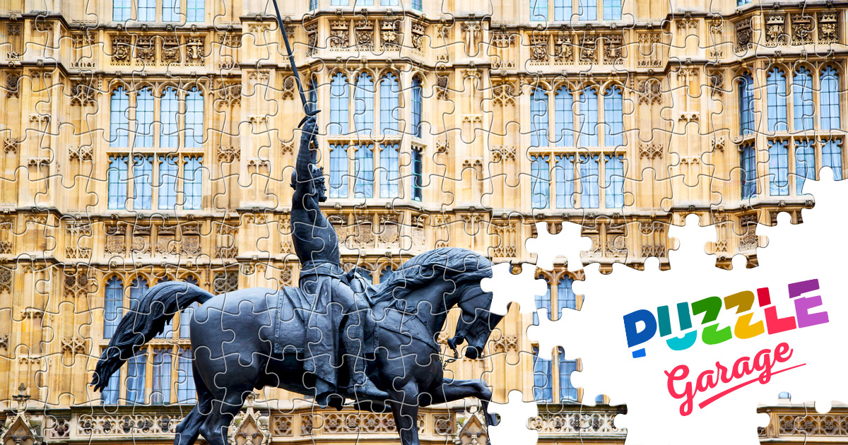 Richard the Lionheart Statue Jigsaw Puzzle (Art, Sculpture) | Puzzle Garage