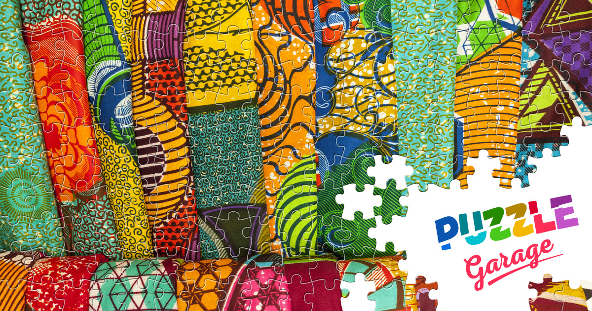 African traditional fabrics Jigsaw Puzzle (Home, Needlework) | Puzzle ...